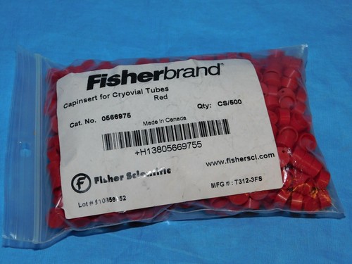 FISHERBRAND 0566975 CAPINSERT FOR CRYOVIAL TUBES RED QTY 500 | eBay