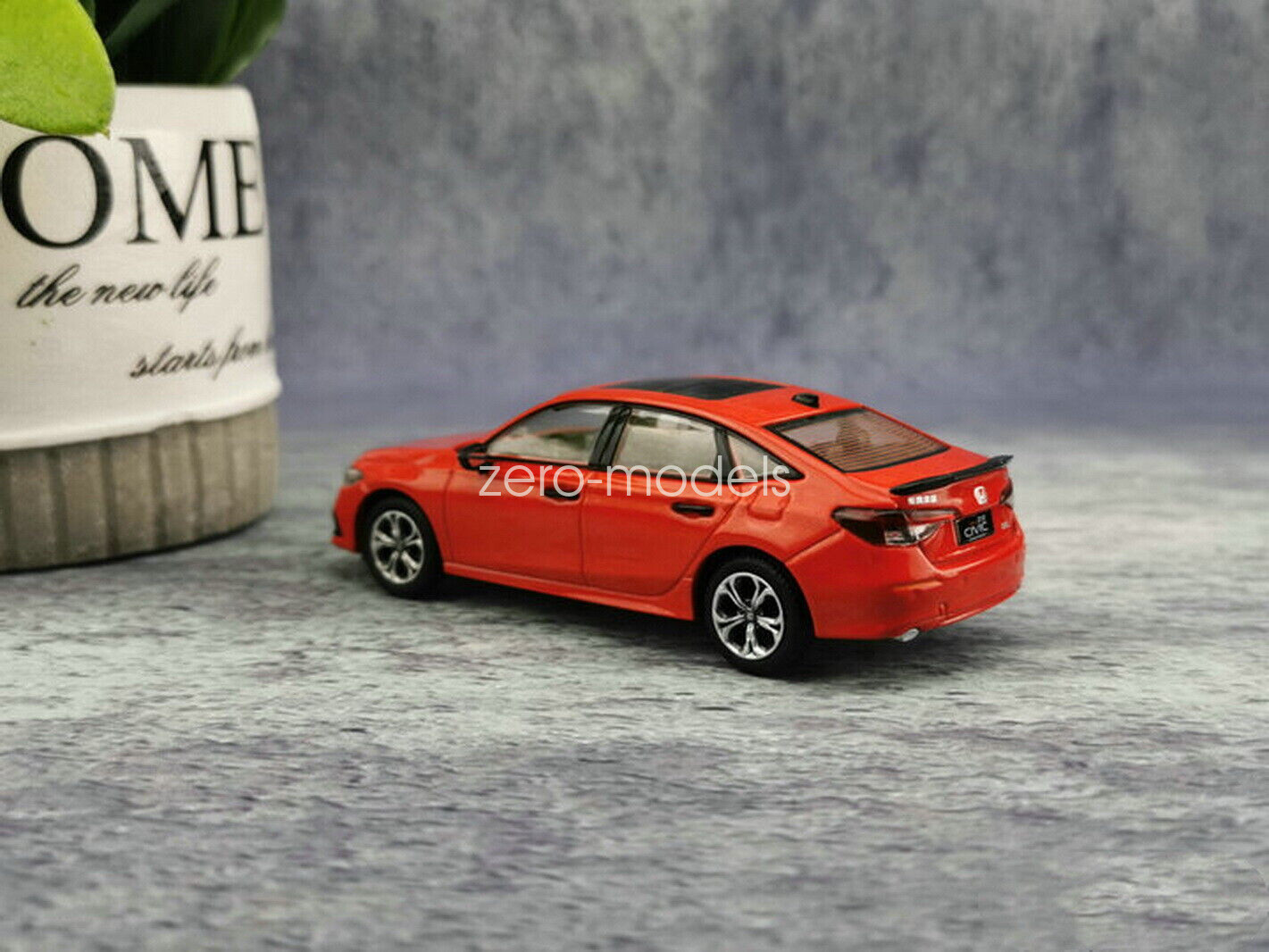 1/43 Scale Honda Civic 11th Generation 2022 Red Diecast Model toys gift ...