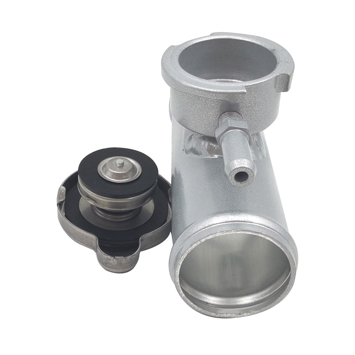 1-1/2" 38mm Radiator Hose Aluminum InLine Filler Neck With 1.1bar Cap ...