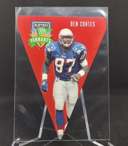 Ben Coates 1996 Playoff Contenders Red Felt Pennants Parallel 43 Flag ...