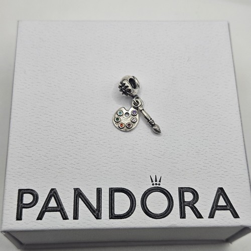 Genuine Pandora Artist Palette Dangle Brush Art Charm ALE 925 ...