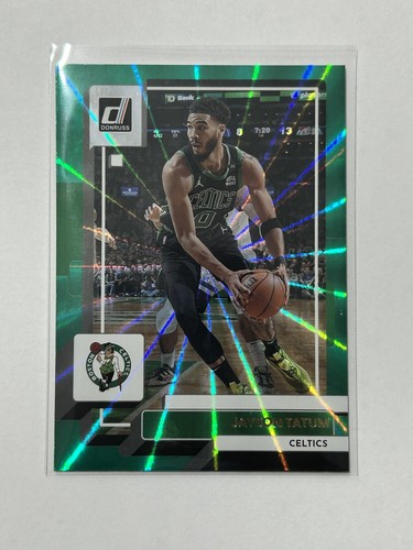 Jayson Tatum 2022-23 Panini NBA Donruss Green Laser Color Match Card #1 ...