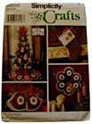 Vintage 1995 Simplicity Christmas Wreath -Stocking Tree Skirt Pattern ...