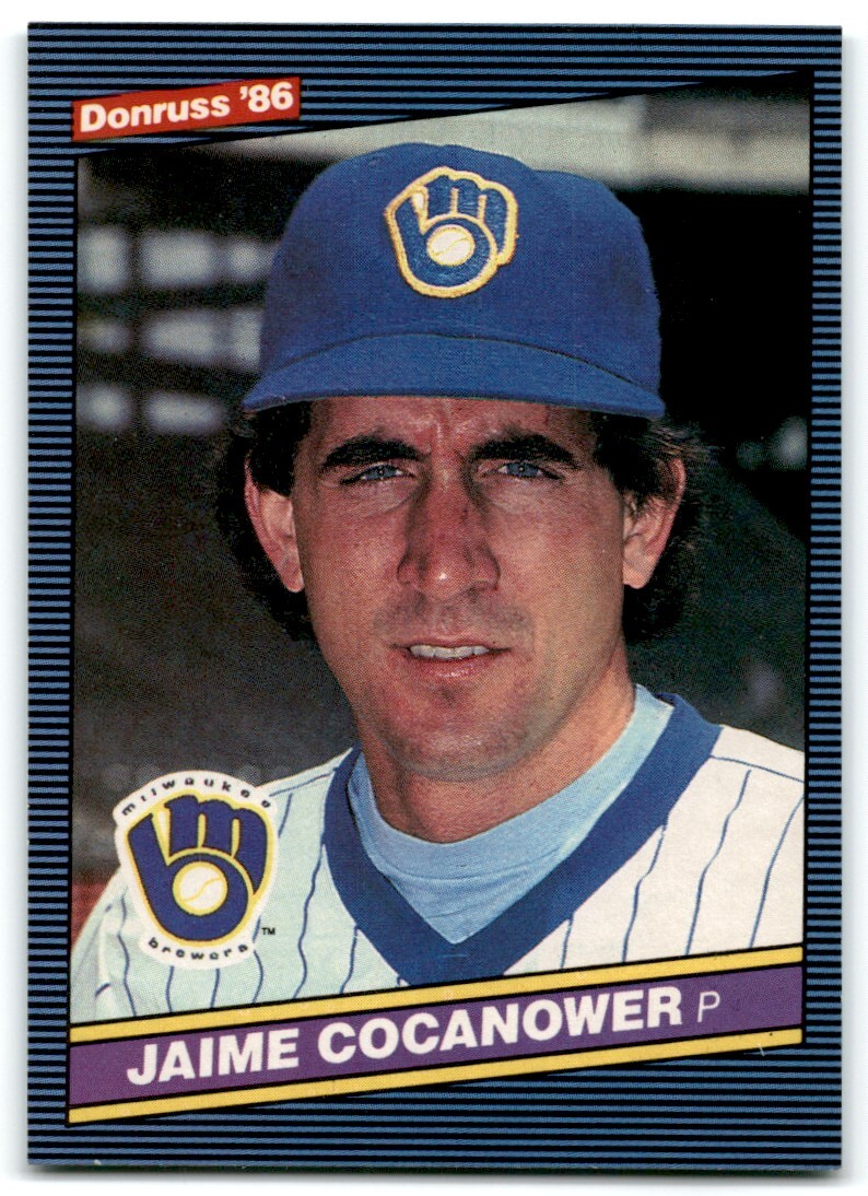 1986 Donruss Jaime Cocanower Milwaukee Brewers #393 | eBay