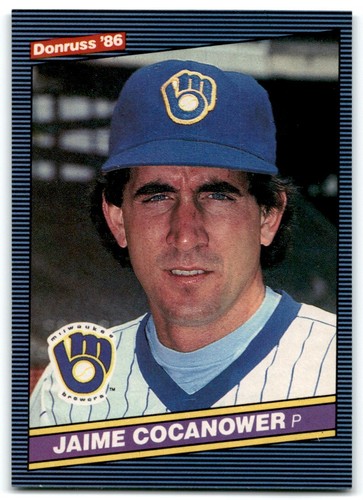 1986 Donruss Jaime Cocanower Milwaukee Brewers #393 | eBay
