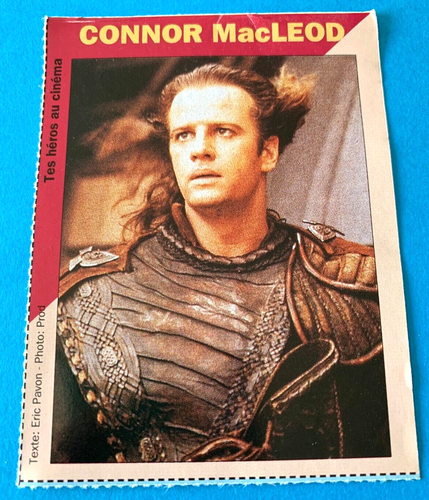CONNOR MacLEOD, "HIGHLANDER", C. LAMBERT, RARE TRADING "ROOKIE" CARD ...