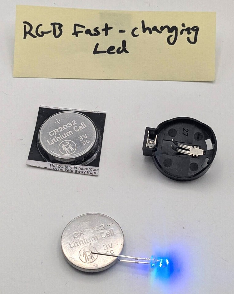 GameCube Battery Holder Mod/ Color Power LED Kit CR2032 Clock Save ...