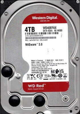 WD40EFAX-68JH4N1 WX22D MAR 2021 Thailand Western Digital 4TB | eBay