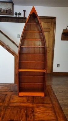 Vintage Rustic Wood Canoe/Boat Shelf Nautical/Cabin Decor *NICE! ️ | eBay