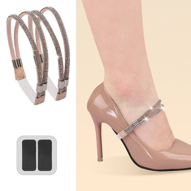 Elastic High Heels Shoe Strap, Rhinestone Elastic High Heel Anti Loose ...