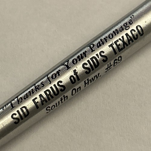 VTG Ballpoint Pen Sid's Texaco Sid Farus Gas Station Forest City Iowa ...