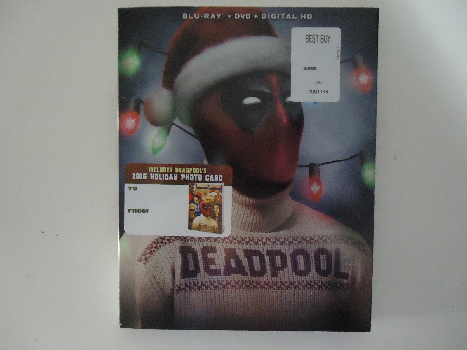 Deadpool (Blu-ray/DVD, 2016, 2-Disc, Digital HD) NEW w/xmas slipcover ...