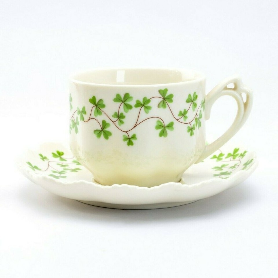 Grace Teaware Shamrock Fine Porcelain Tea Cup and Saucer | eBay