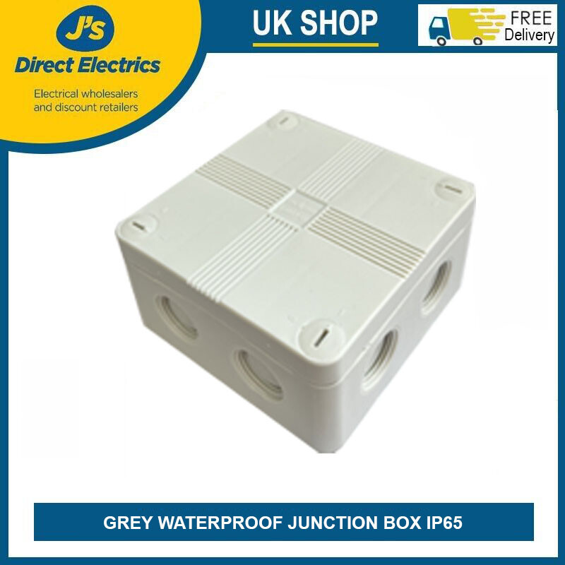 IP66 JUNCTION BOX Black Combination Connection Box 90x90x47mm Outdoor ...