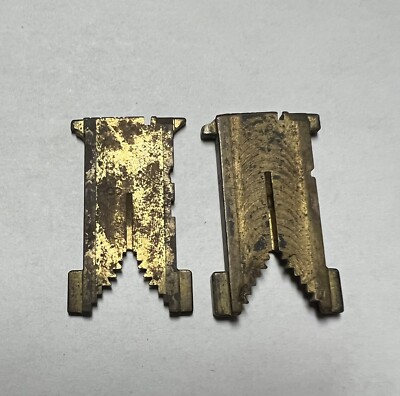 2 VINTAGE LINOTYPE PRINTING LETTER PRESS - BRASS - MATRIX MAT | eBay