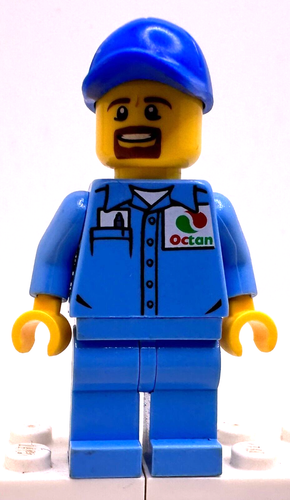 LEGO Gas Station Worker Octan Logo City cty0679 | eBay