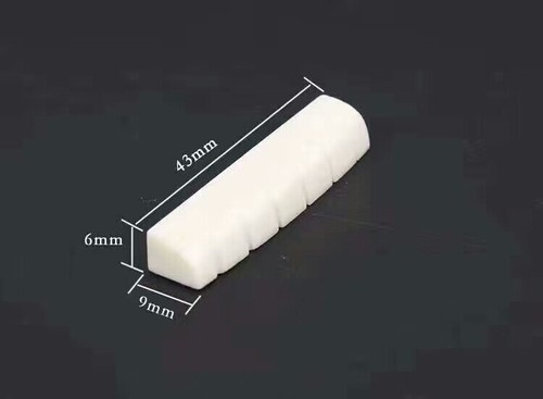10pcs Guitar Cattle Bone Nut 43x6x9m Folk Acoustic Luthier 6-Strings ...