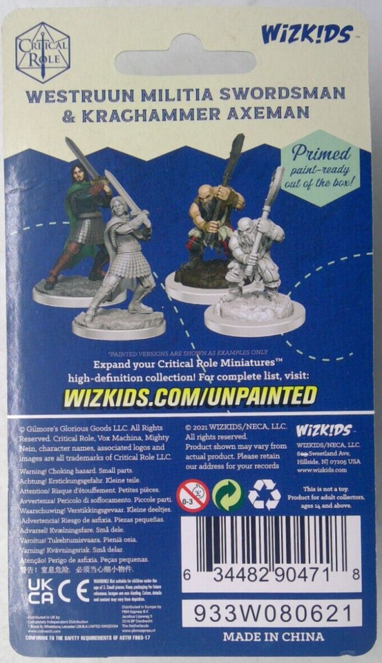 CRITICAL ROLE MINIATURES ~ WESTRUUN SWORDSMAN & KRAGHAMMER AXEMAN | eBay