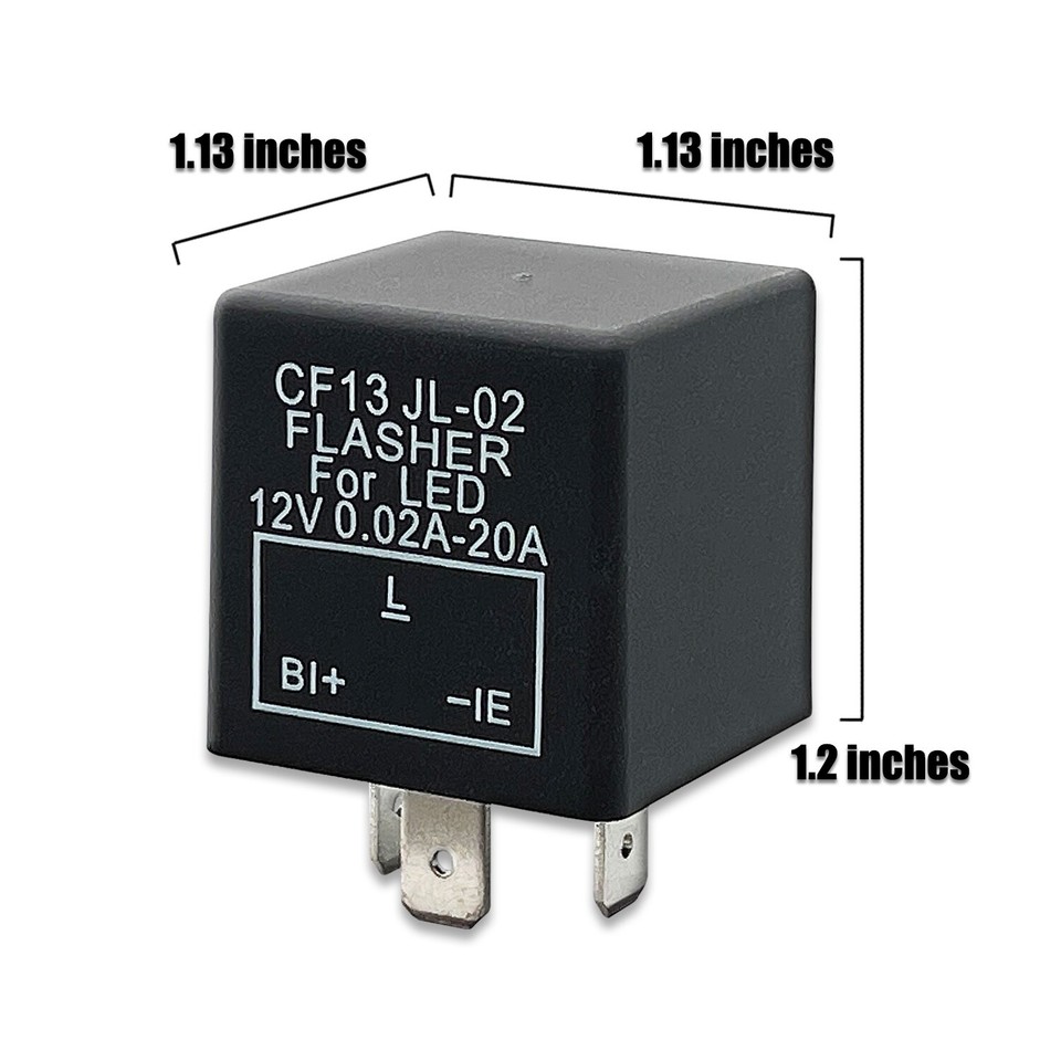 3-Pin CF13 JL-02 Flasher Relay Repair LED Bulb Turn Signal Hyper Flash ...