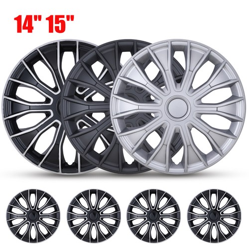 14" 15 Inch Set of 4 Wheel Covers Snap On Full Hub Caps R15 R14 Tire ...