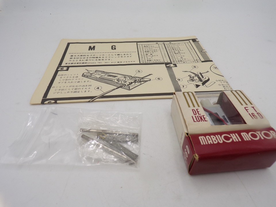 Vintage 1960's Tokyo Plamo Japan 1/32 scale MG Sportscar Mabuchi FT-16D ...