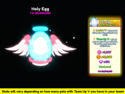 Holy Egg Shiny - Legendary - Bubble Gum Simulator Infinity | eBay