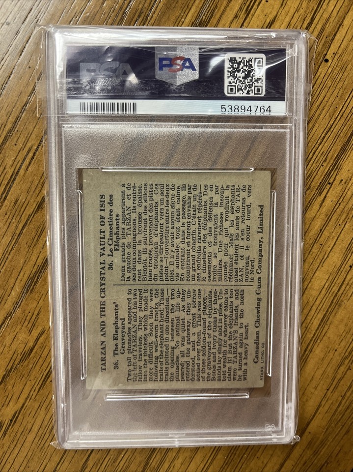 1934 V256 TARZAN and CRYSTAL VAULT #36 The Elephants'... CANADIAN PSA 4 ...