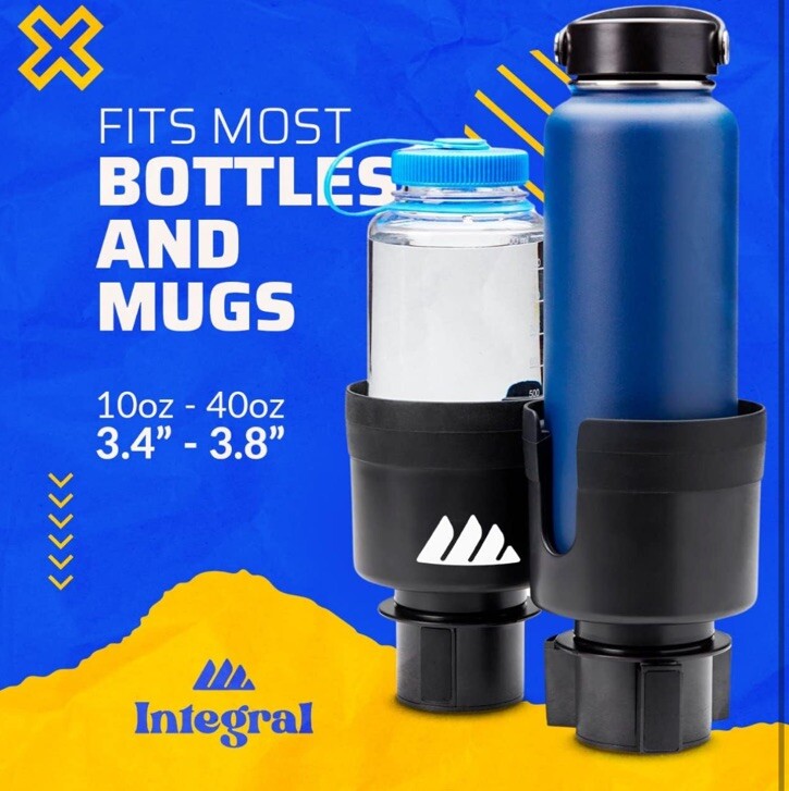 Integral Hydro Expander Black Cup Holder Expander for Oversize Bottles ...