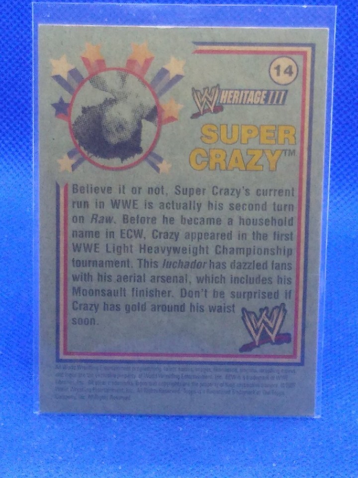 AUTOGRAPH Super Crazy 2007 Topps WWE Heritage III #14 | eBay