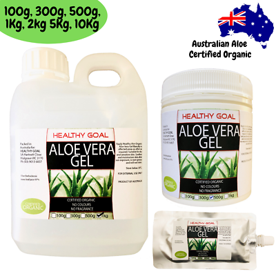 Australian ALOE VERA GEL Certified Organic Skin DIY Ingredient Premium ...