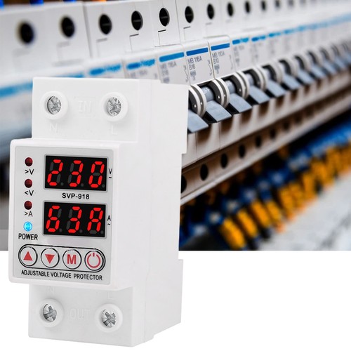 Svp-918 Overvoltage Overcurrent Protector Adjustable Dual Display Ac ...