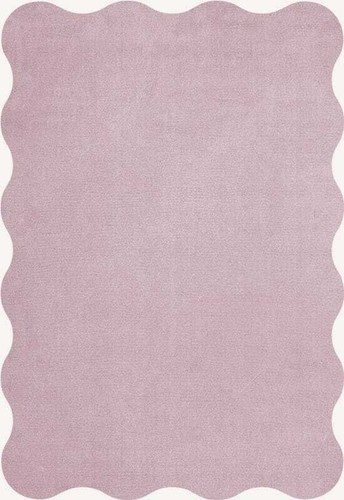 Hand Tufted Scallop Modern Lavender Rug 100%Woolen Rug For Bedroom ...