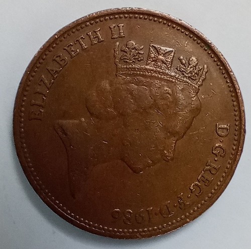 1986 UK Two Pence Rare Coin – Elizabeth II – British 2p – D.G.REG.F.D ...