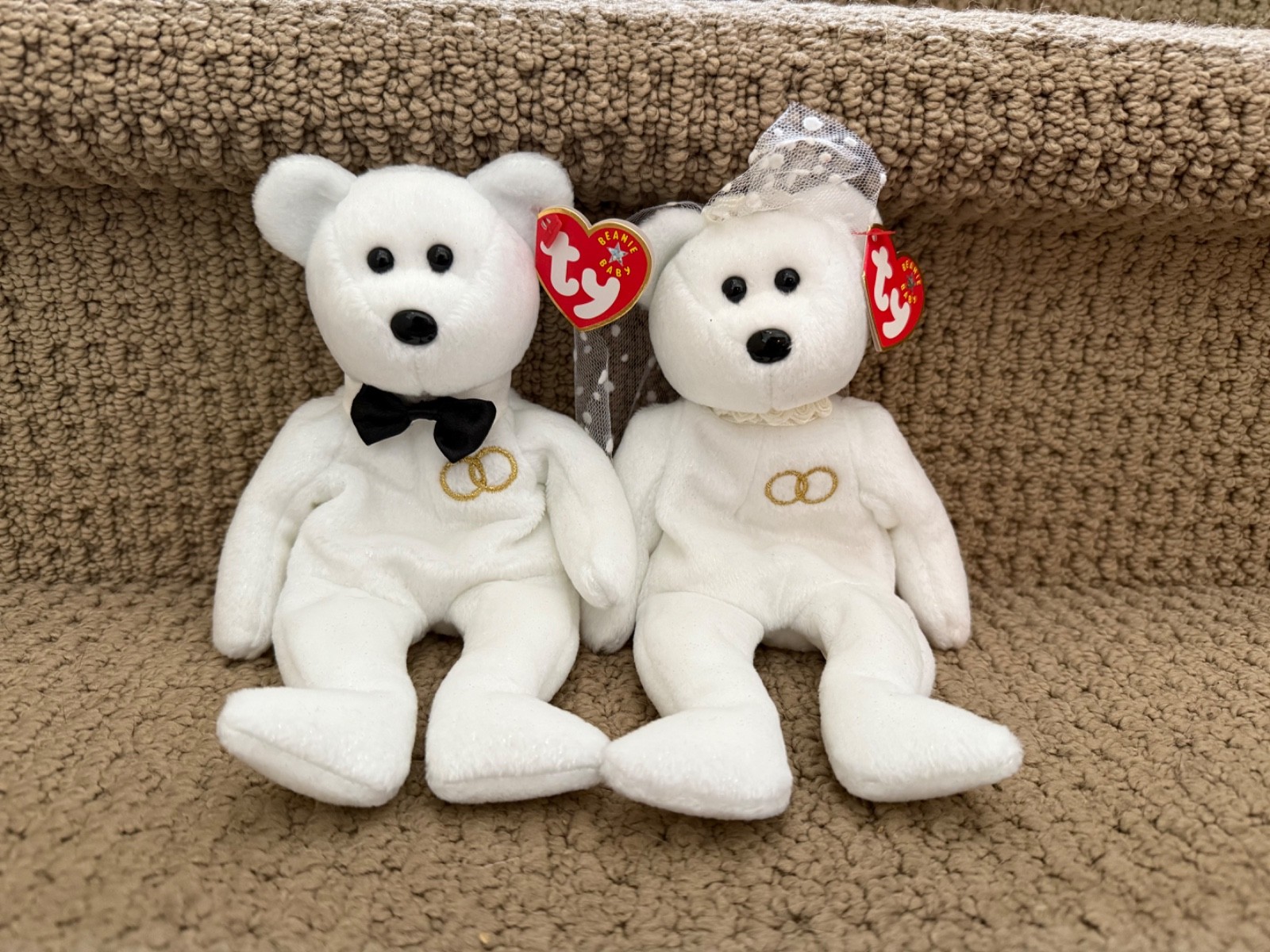 Ty Beanie Babies Bride & Groom Wedding Bears - Mr. and Mrs. | eBay