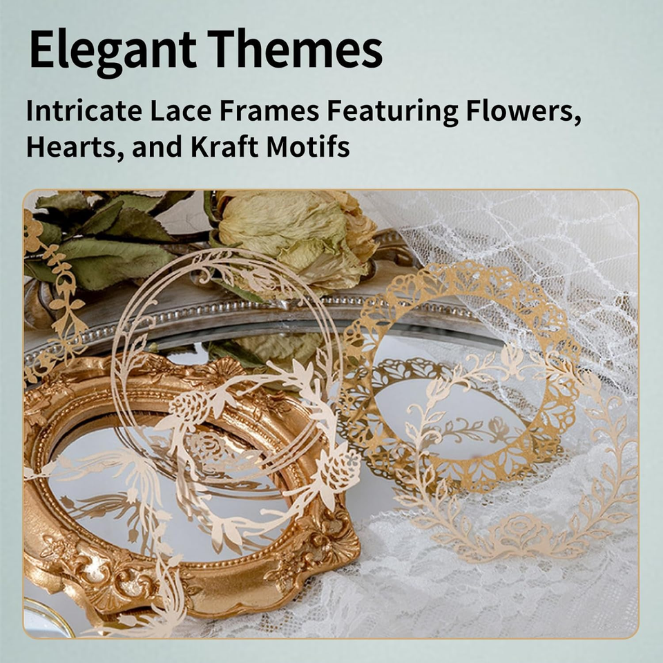 20PCS and Card Making Supplies Floral Lace Cut Outs Decorative Paper ...