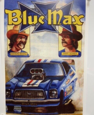 VRHTF NHRA COOL RAY BEADLE & HARRY SCHMIDT BLUE MAX FUNNY CAR 14" X 20 ...