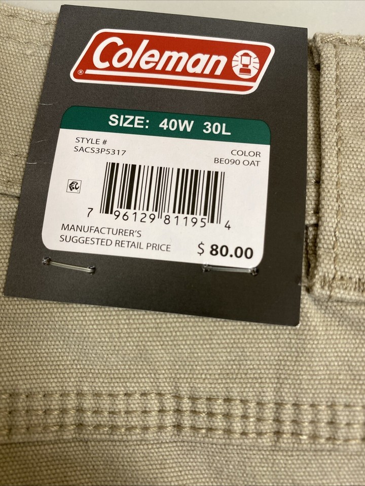 Coleman Men's Utility Work Pant Size Assorted Sizes 4 Colors NWT | eBay