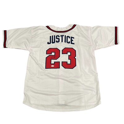 David Justice Signed Auto Autographed Atlanta Braves Jersey JSA COA | eBay