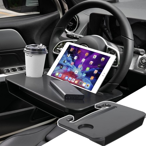 Car Steering Wheel Tray Table For iPad Laptop Stand Desk Coffee Holder ...