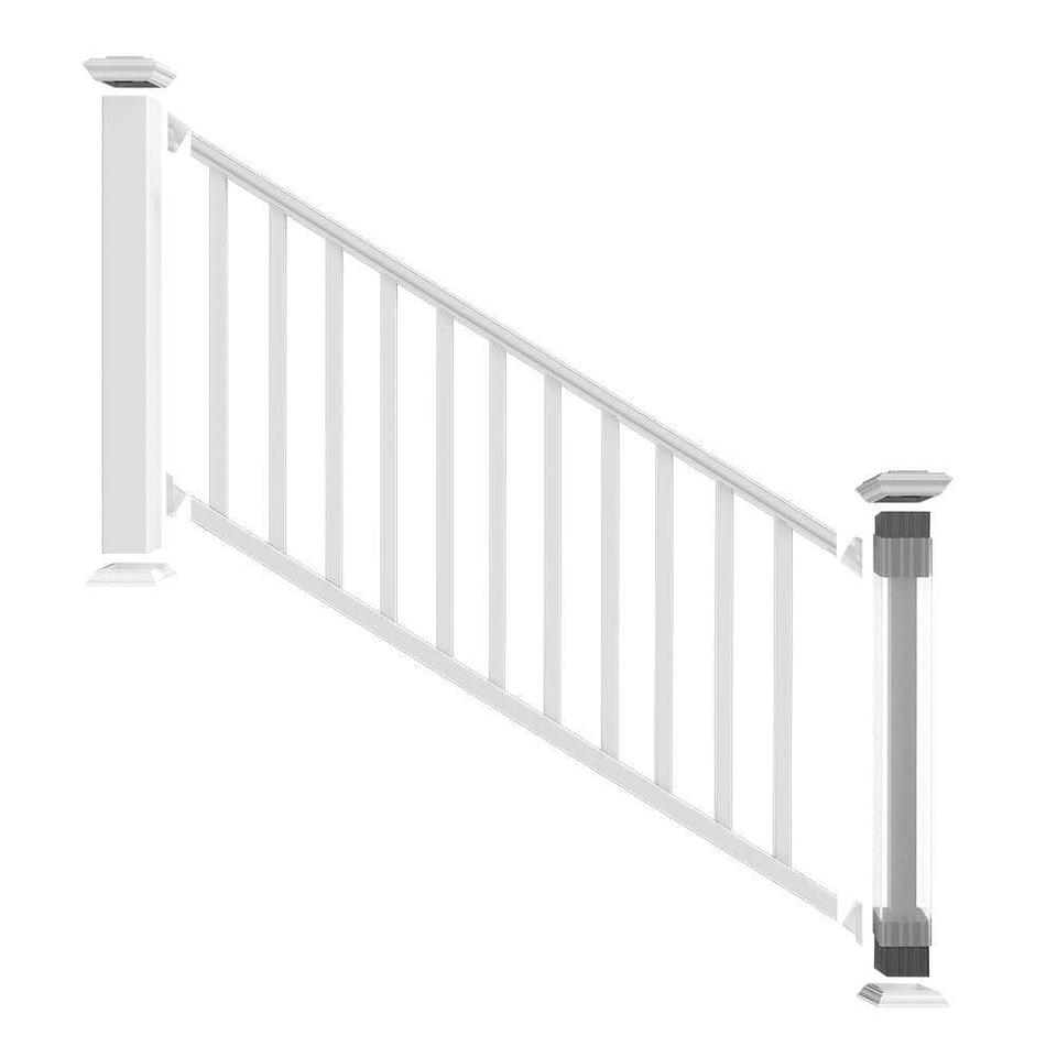 Veranda Stair Rail Kit 6' x 36" PolyComposite Vinyl Balusters ...