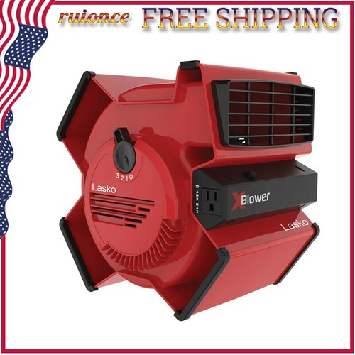 X-Blower Multi-Position Utility Blower Fan 3 Speeds w/ USB Port Garage ...