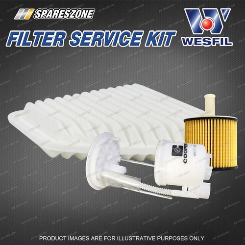 Wesfil Oil Air Fuel Filter Service Kit for Toyota Aurion GSV40R 3.5L V6 ...