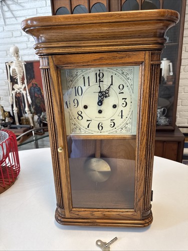 Howard Miller Sandringham Oak Wall Clock Model 613-108 with Pendulum ...