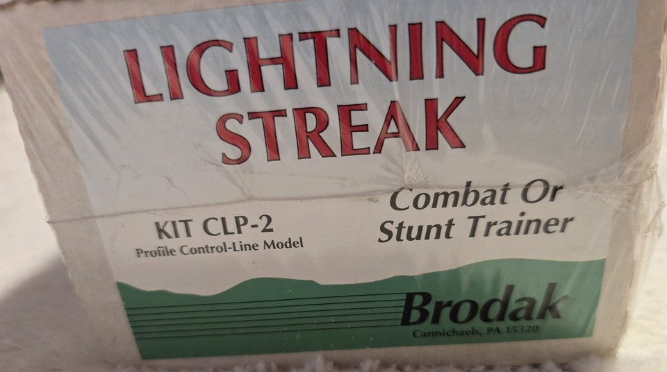 Brodak Lightning Streak Kit CLP-2 Profile Control Line Model Airplane ...