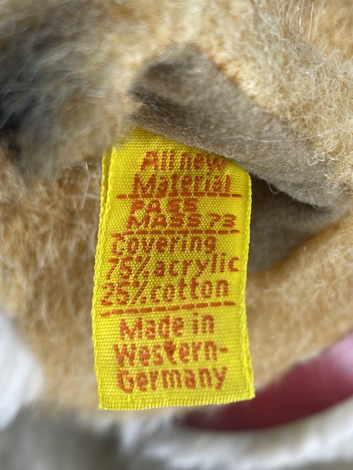 RARE Vtg German Steiff Junior Treff Wire Haired Fox Terrier Plush Dog ...