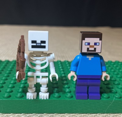 Lego Minecraft Steve And Skeleton Minifigure Lot | eBay