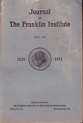 Journal Of The Franklin Institute June 1951 082817nonjhe | eBay