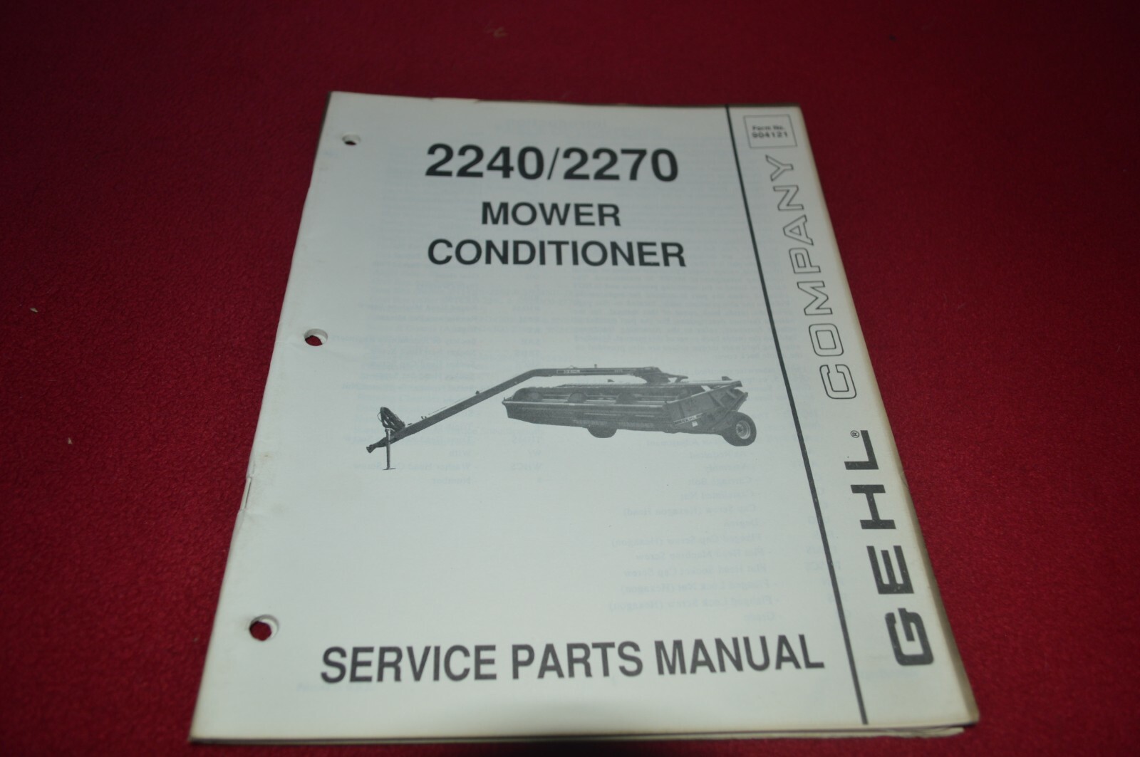 Gehl 2240 2270 Haybine Mower Conditioner Dealers Parts Book CDIL | eBay