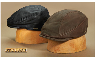 Stetson 150th Anniv Collection Leather Ivy Style Cap-515- 2 Colors ...