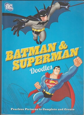 BATMAN & SUPERMAN DC Doodles Book Fearless Pictures to Complete ...